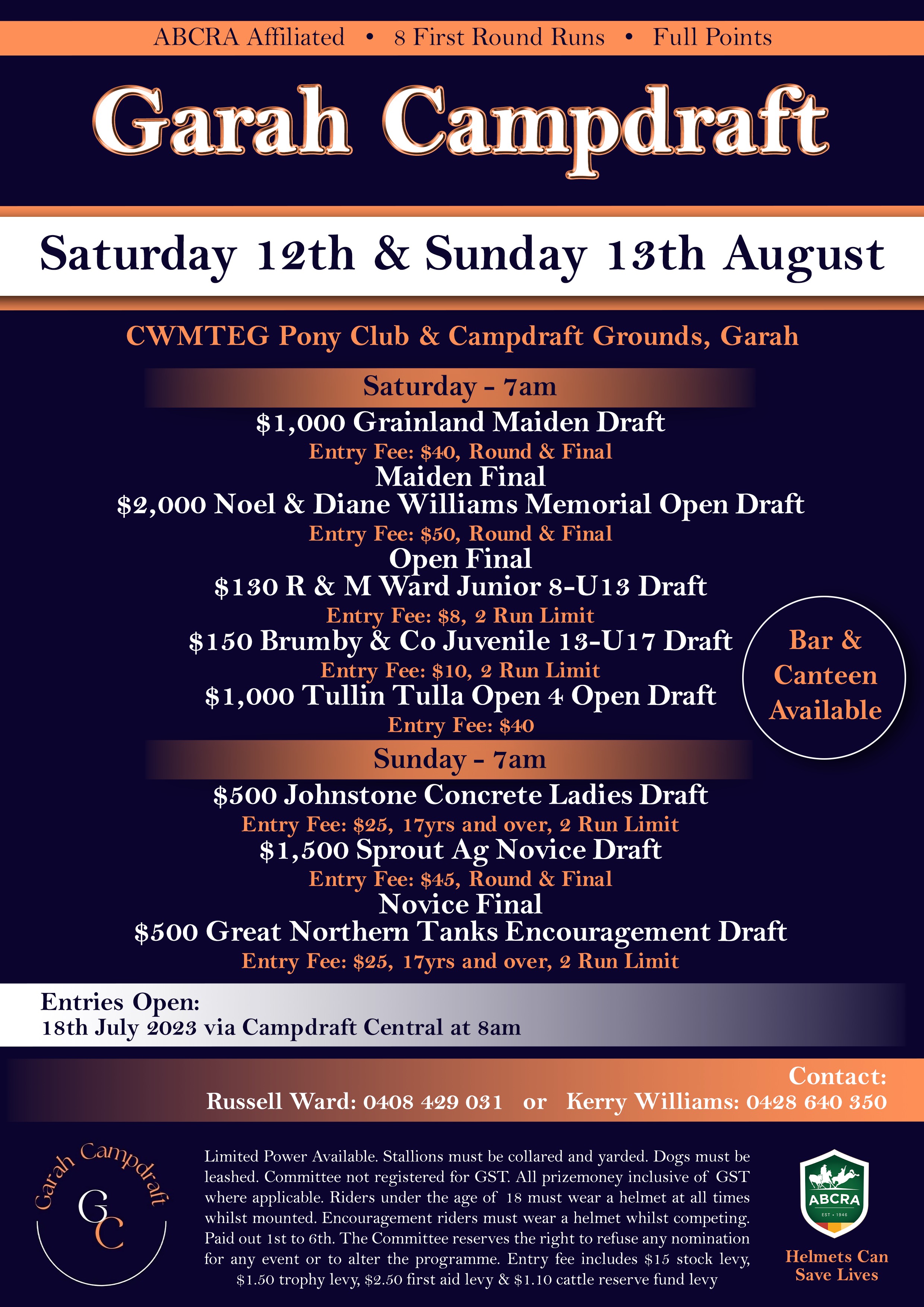 Campdraft Central | Campdraft Nominations, Scores, Results, Draws