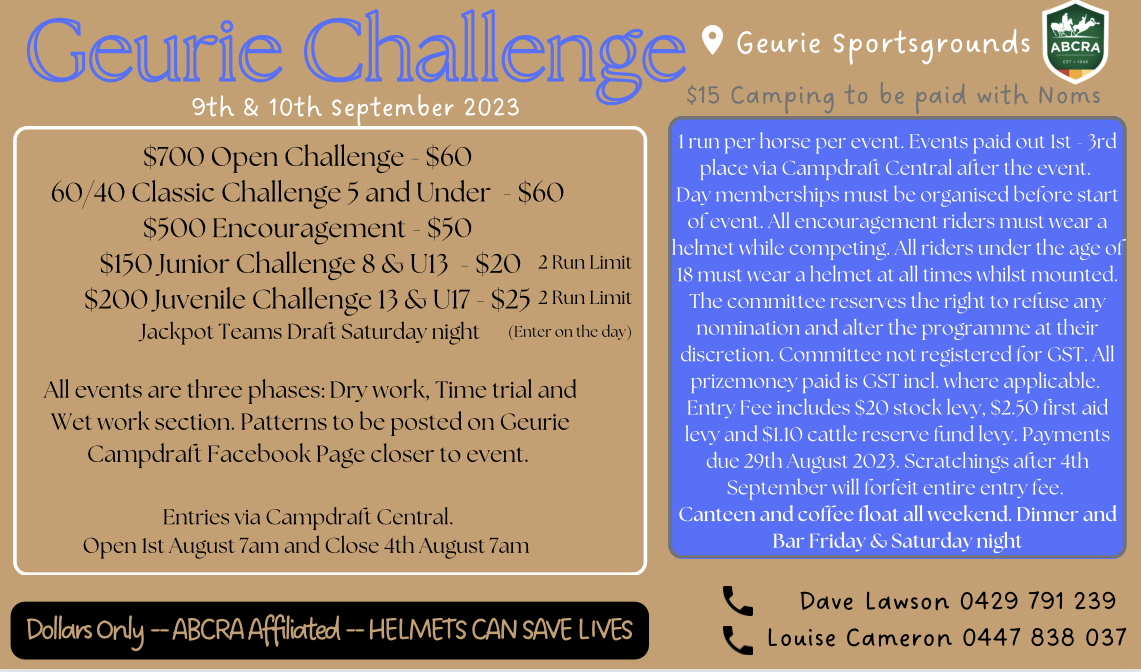 Campdraft Central | Campdraft Nominations, Scores, Results, Draws