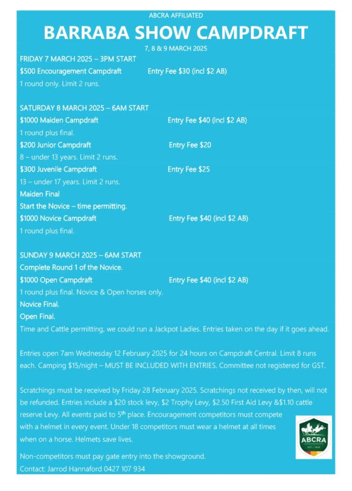 Campdraft Central | Campdraft Nominations, Scores, Results, Draws