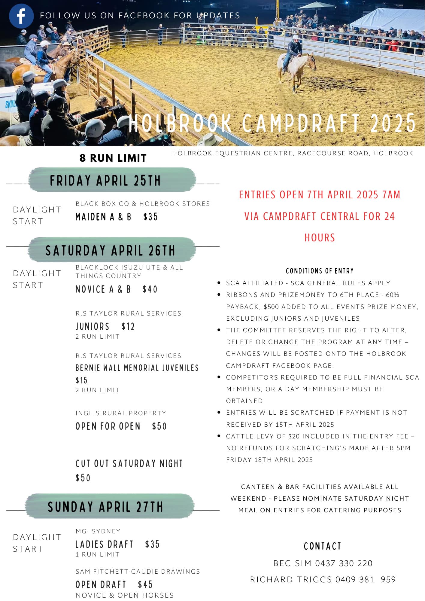 Campdraft Central | Campdraft Nominations, Scores, Results, Draws