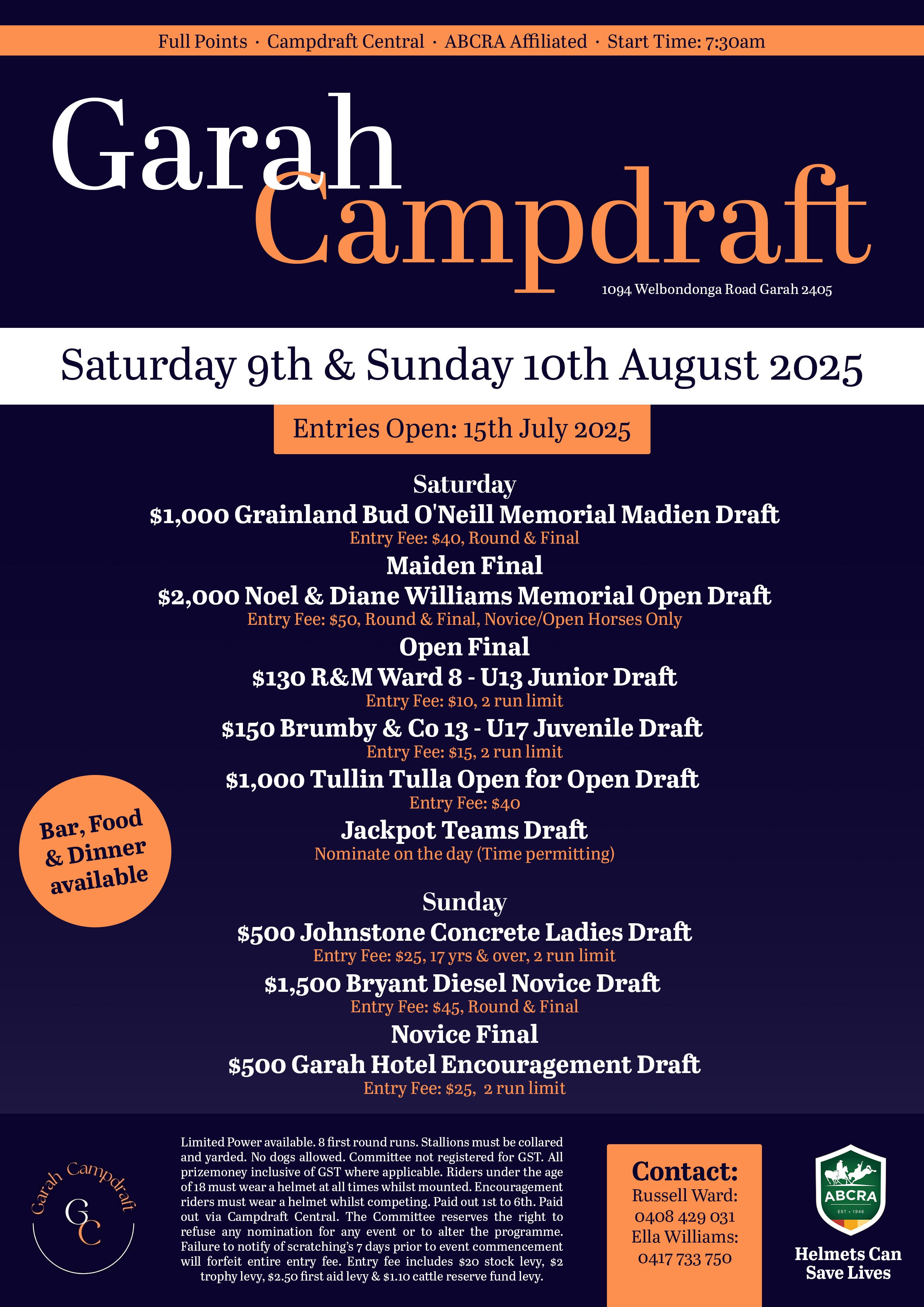 Campdraft Central | Campdraft Nominations, Scores, Results, Draws