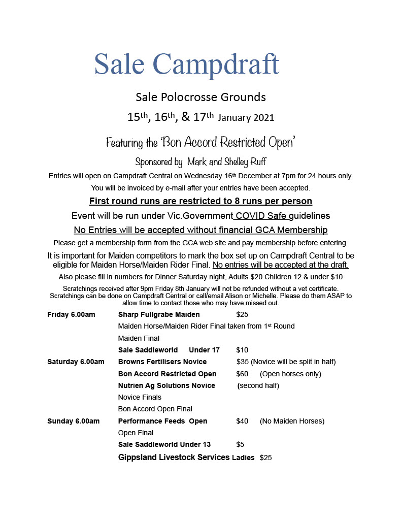 Campdraft Central | Campdraft Nominations, Scores, Results, Draws